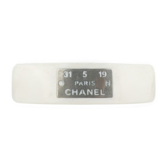 CHANEL | Accessories | Chanel Chanel Barrette Plastic Metal White ...